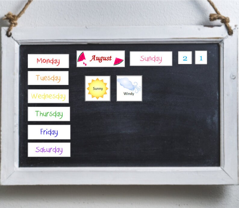 Morning Board for Kids/ Classroom Calendar Cards/ Pocket Chart Calendar ...