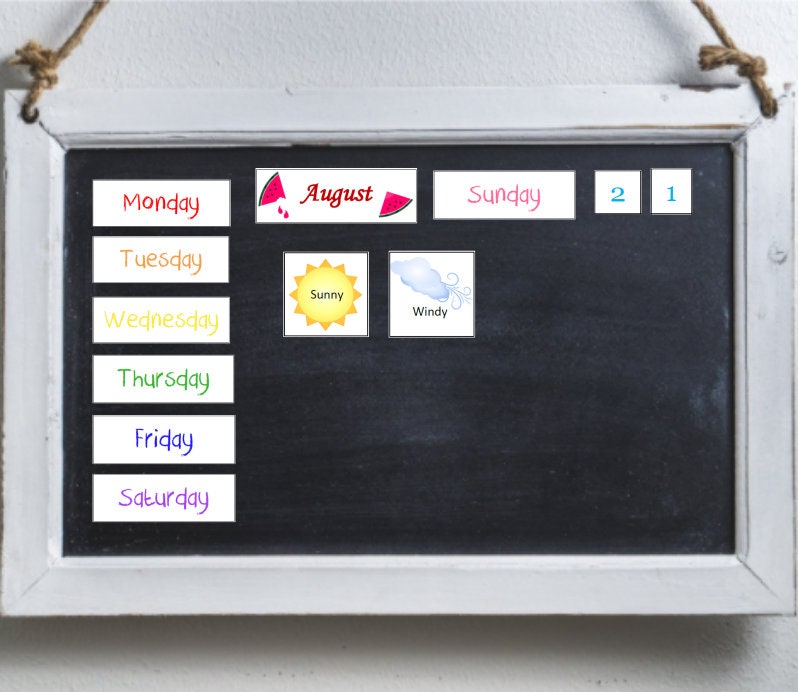 Morning Board for Kids/ Classroom Calendar Cards/ Pocket Chart Calendar ...