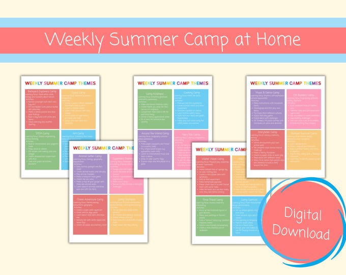 13 Summer Camp Theme Ideas List for Kids + Blank Template Camping Theme ...