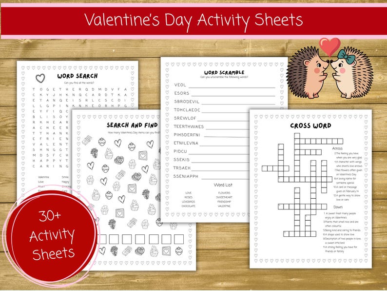 Valentine’s Day Printable Activities for Kids | Valentine Games ...