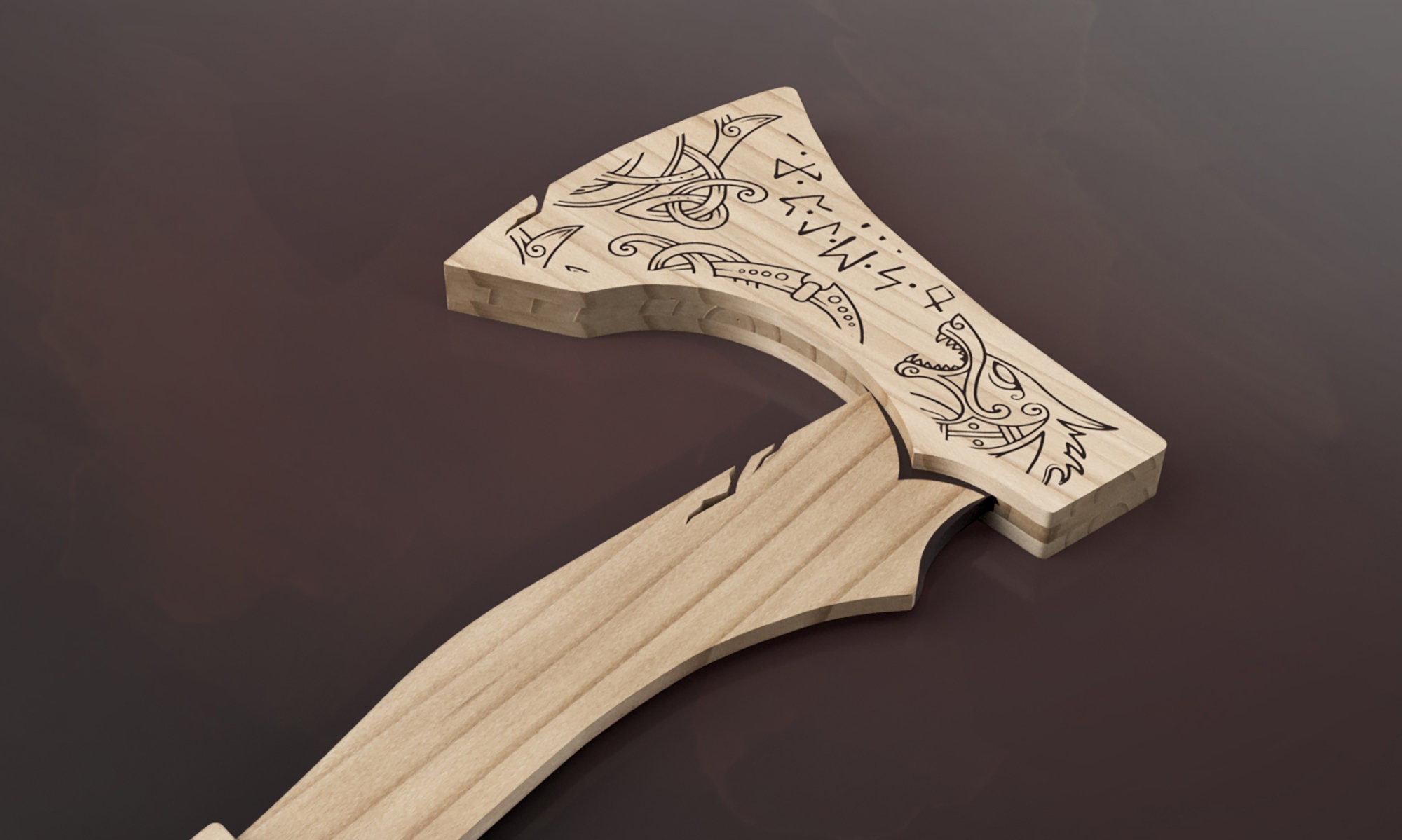 Axe Laser Cut File, Digital Download, Woodworking Template, Instant ...