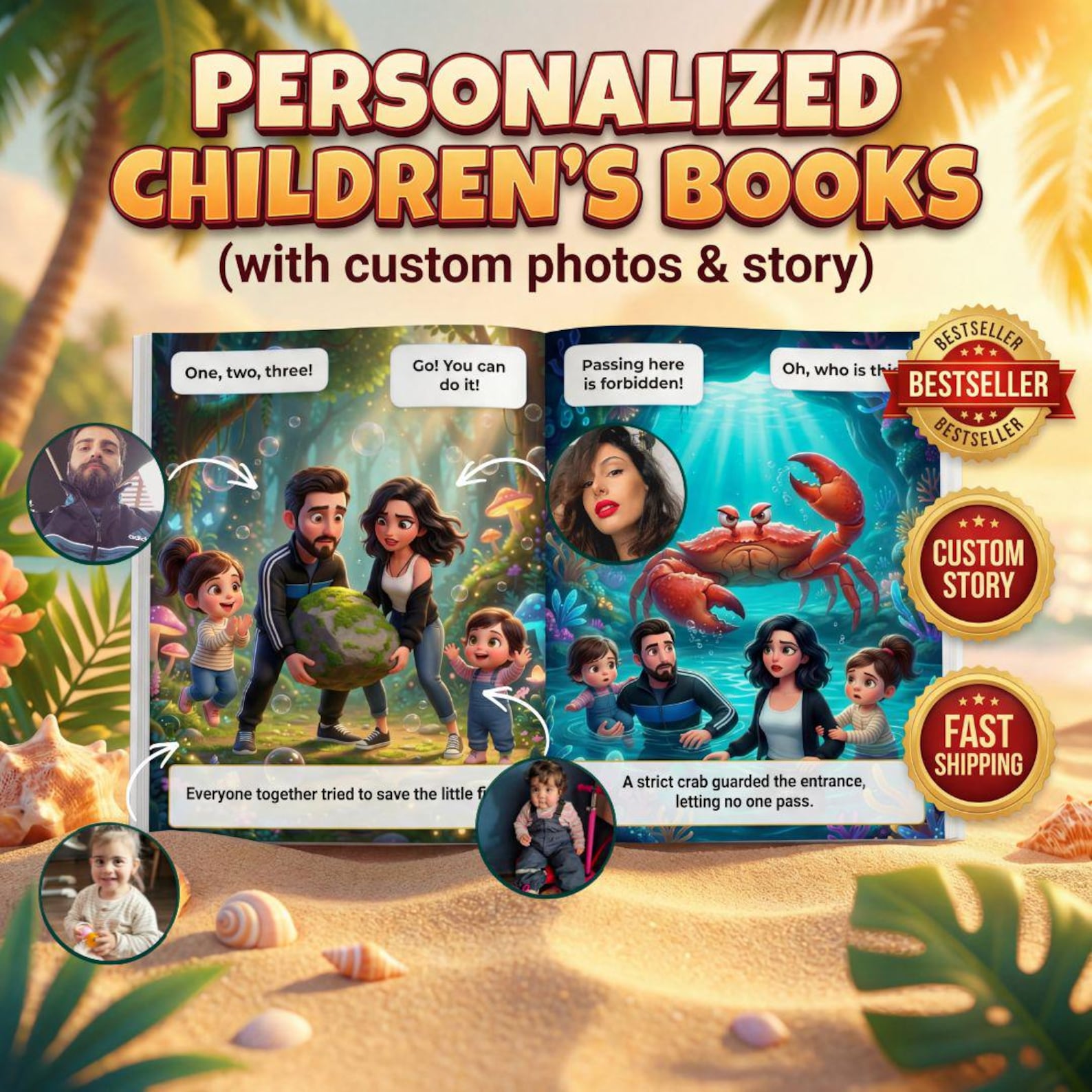 Custom 3D Cartoon Style Storybook From Photo, Animated Movie Style ...