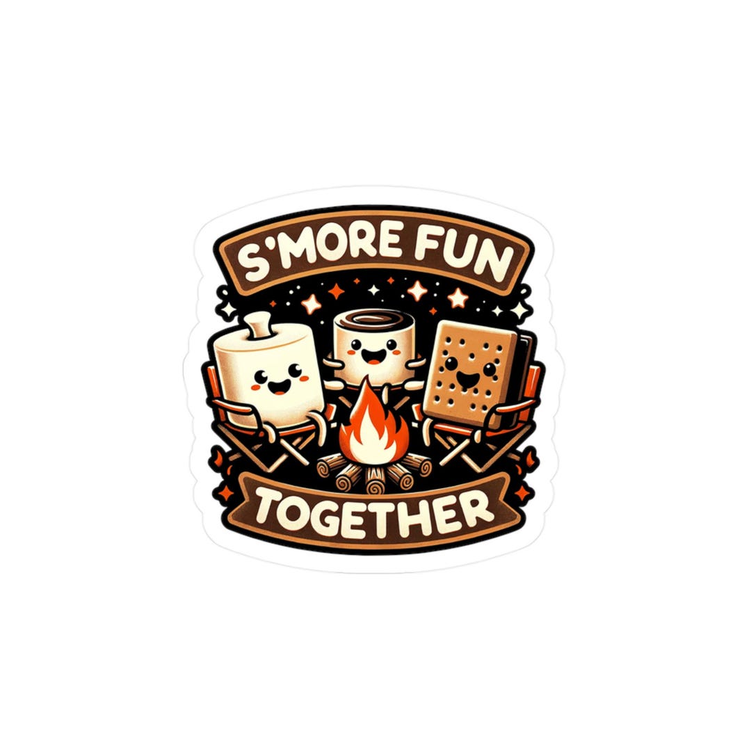 S'more Fun Together Vinyl Decals, Cute Campfire Stickers, Camping Decor ...