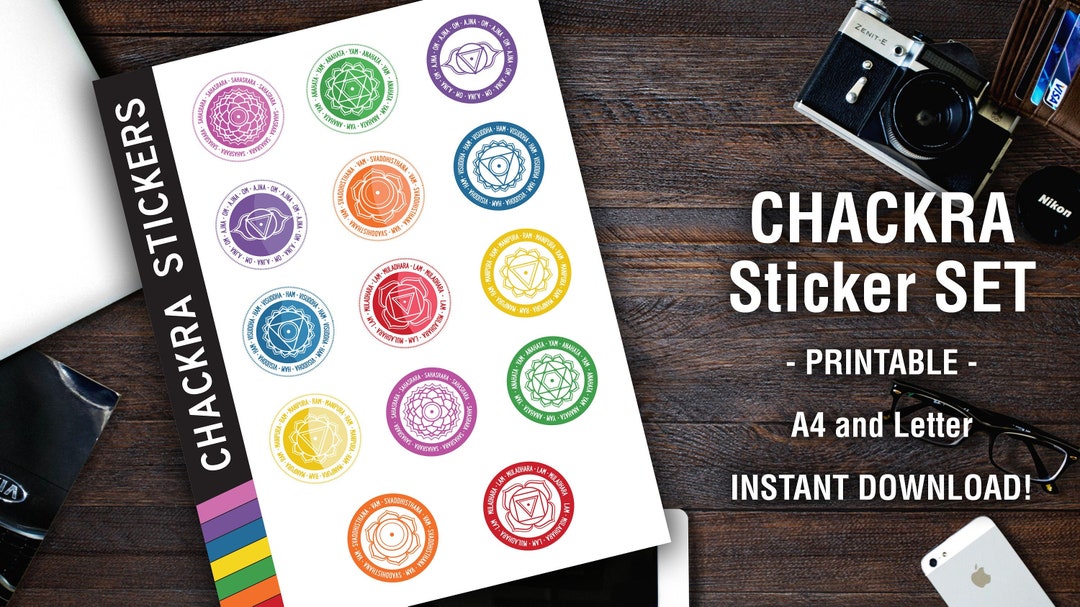 Printable Chackra STICKERS | Instant Download | Digital Product - Etsy
