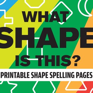 13 PRINTABLE Spelling/writing SHAPES Pages - Etsy