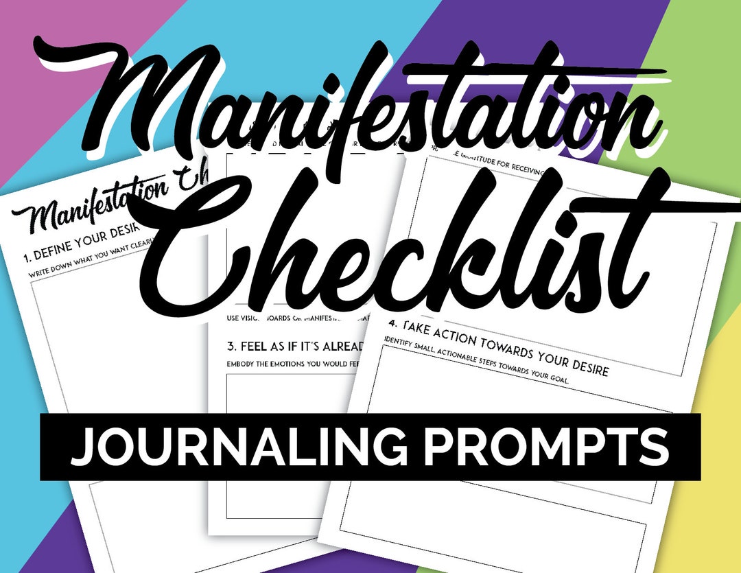 Manifestation Checklist- Journal Prompts - Digital Download - Printable ...