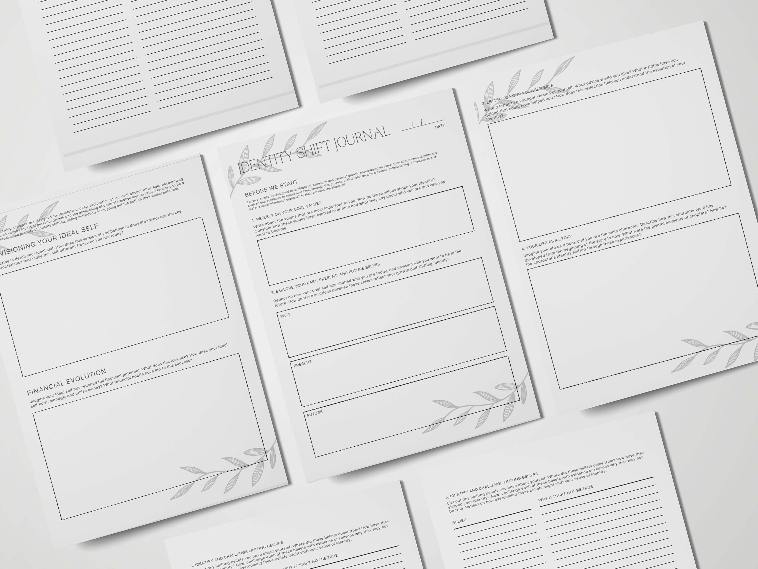 Identity Shifting Journal - Digital Download - Printable +fillable PDF ...