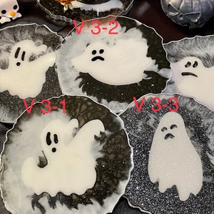 Ghost Resin Coasters / Halloween Decor - Etsy