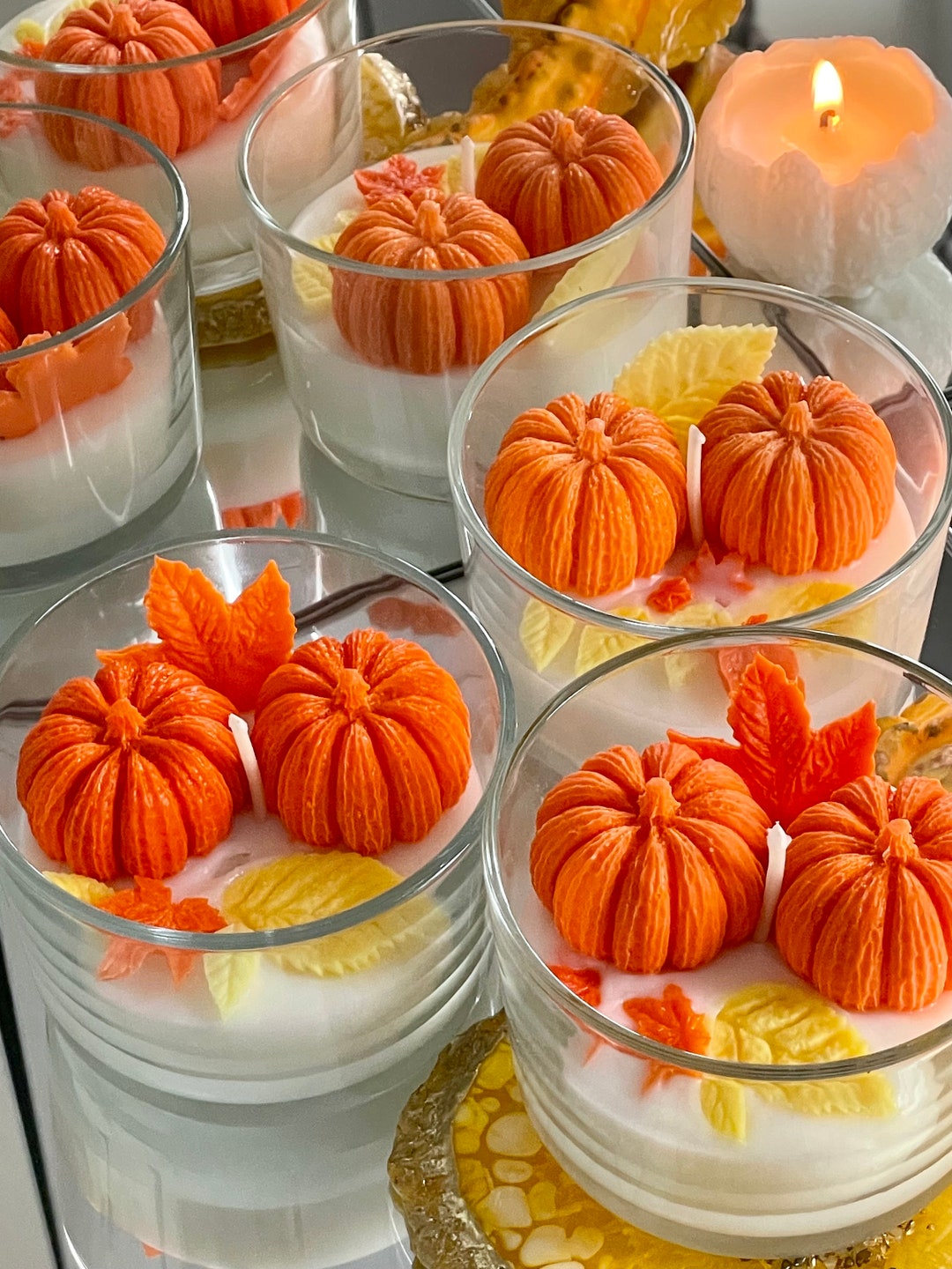 Autumn Glow Pumpkin Candle: Fall Home Decor - Etsy