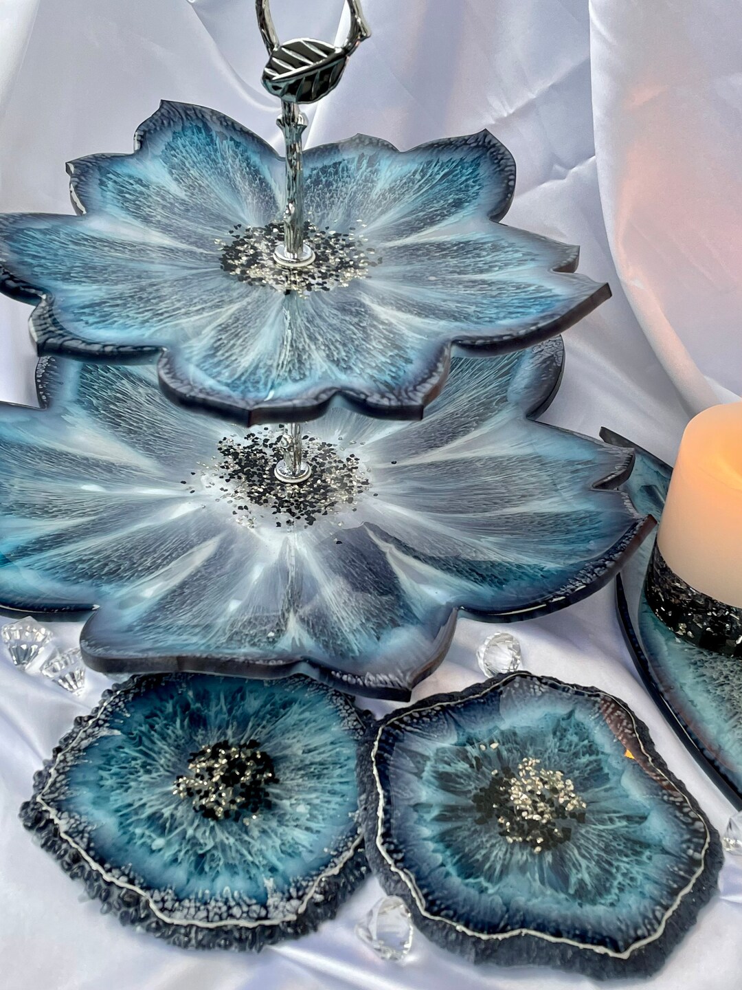 Resin Cake and Fruit Stand: Stylish Serving Tray - Etsy