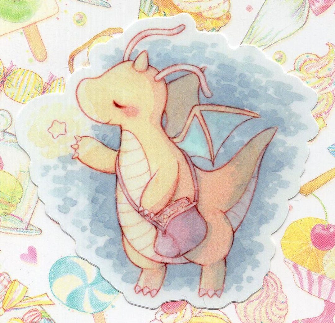 Watercolor Dragonite Sticker - Etsy