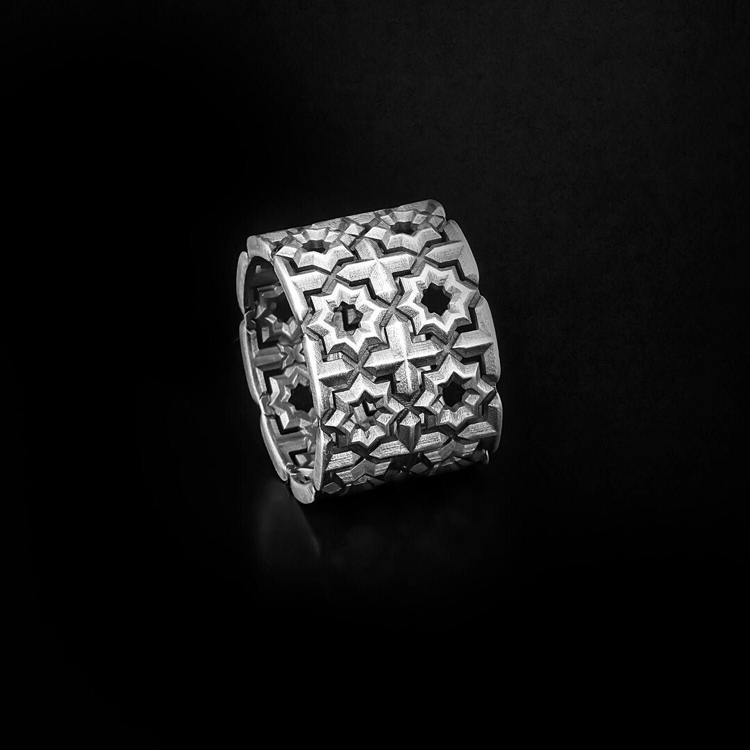Karatay Handmade 925k Oxidized Sterling Silver Statement Ring. Chunky ...