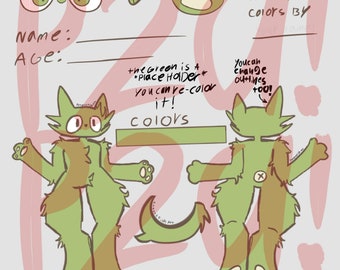 Fursona Cat Base - Etsy
