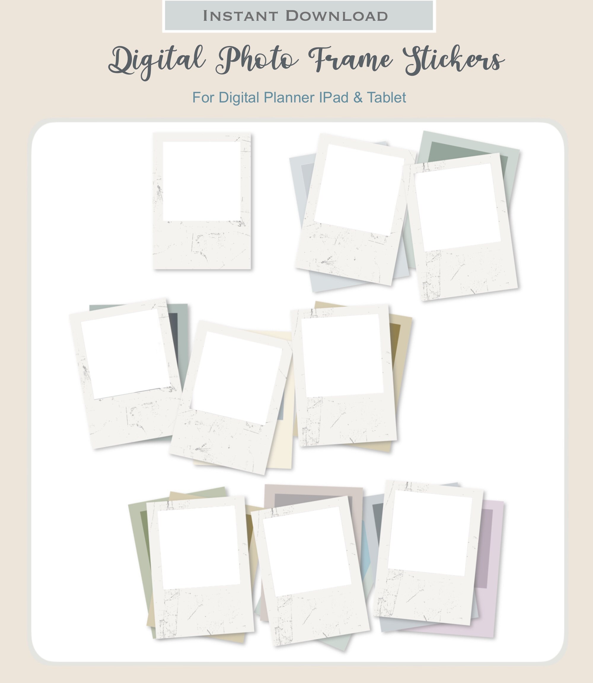 Digital Photo Frames for Digital Planner - Etsy