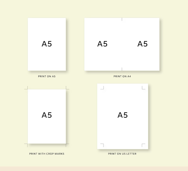 A5 Pdf/weekly Schedule Printable Planner/undated Weekly Template/ Mon ...