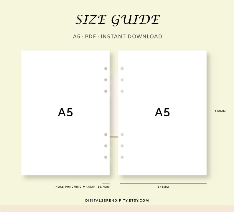 A5 Perfect Planner Bundle/ Printable Pdf Template/ Undated Refill ...
