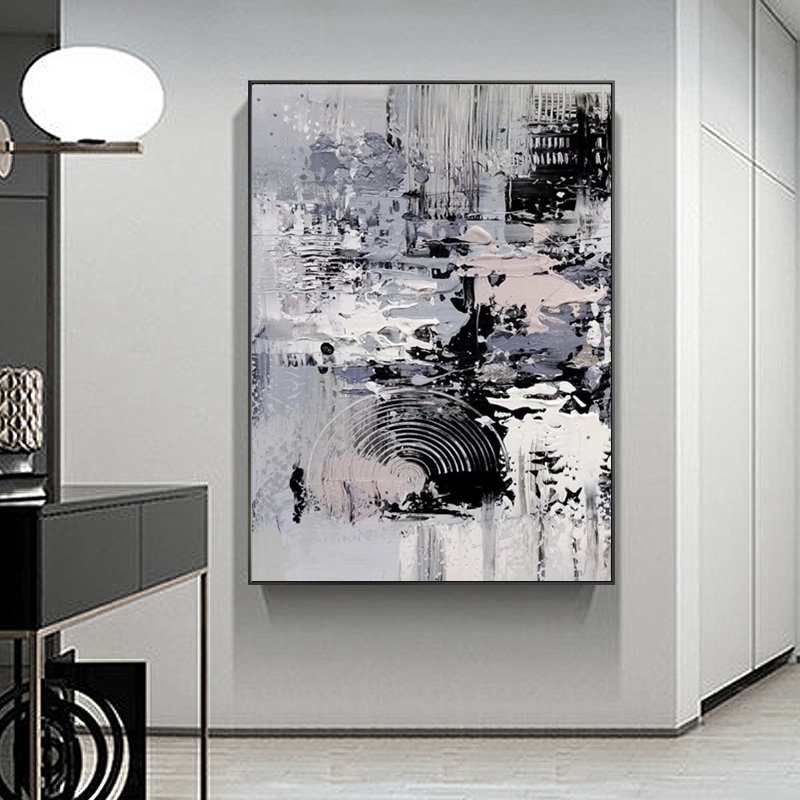 Extra Large Abstract Gray Wall Art on Canvas Gray Abstract | Etsy