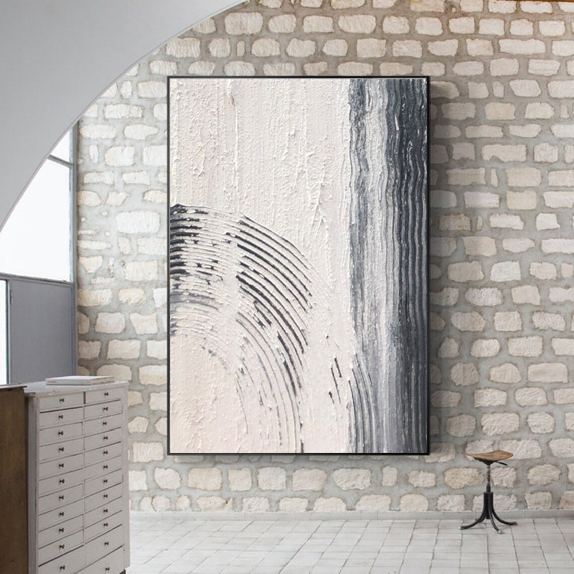 White Textured Paintingwhite Wall Art White Abstract Art - Etsy