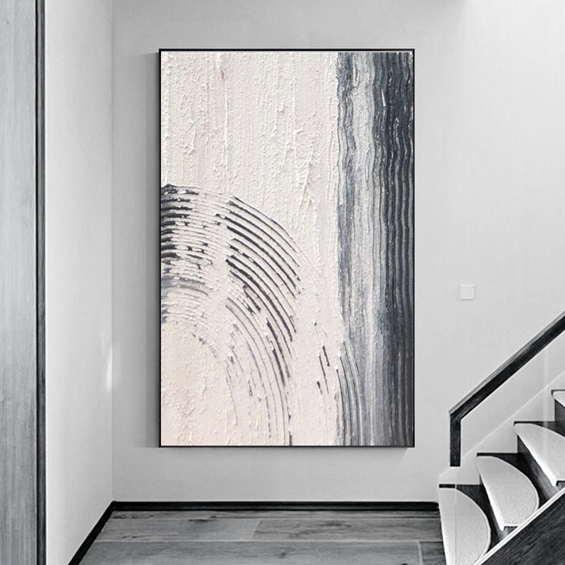 White Textured Paintingwhite Wall Art White Abstract Art - Etsy