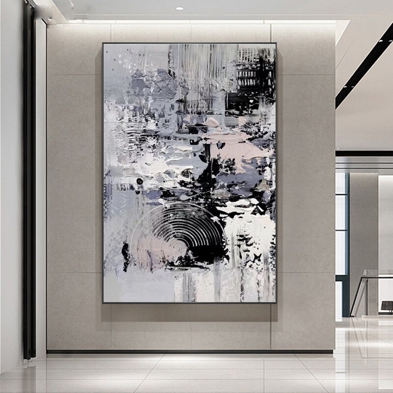 Extra Large Abstract Gray Wall Art on Canvas Gray Abstract | Etsy