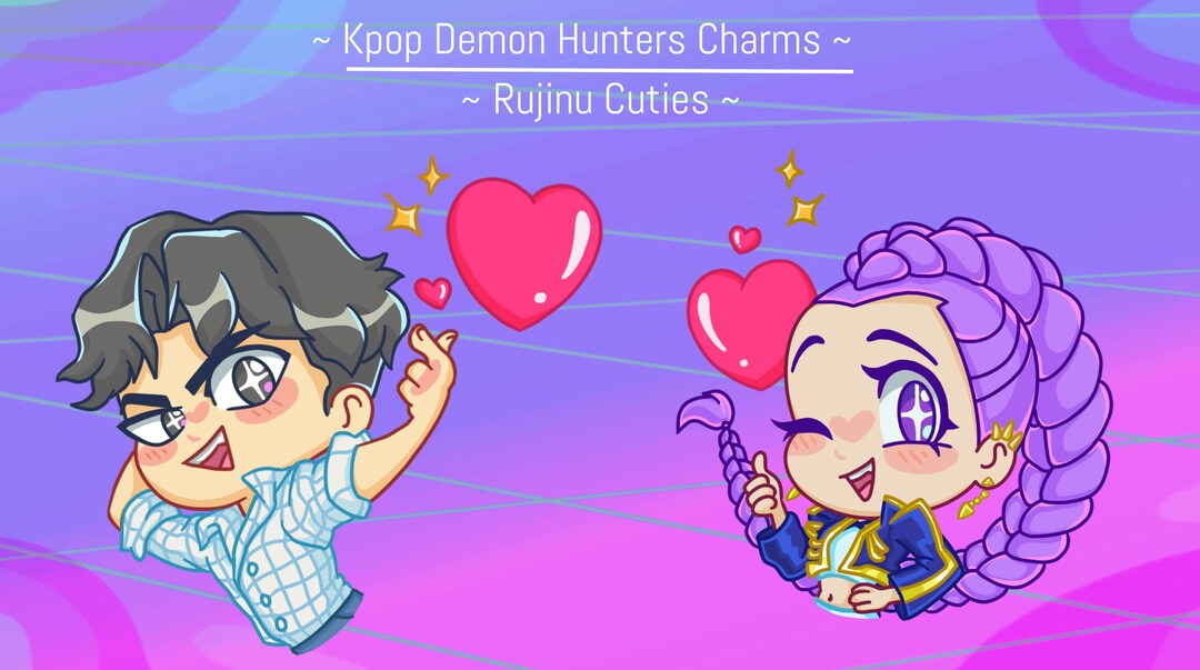 Kpop Demon Hunters ~ Rujinu Cuties ~ Rainbow Acrylic Charms - Etsy