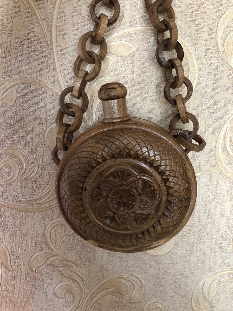 Wooden Flask Walnut, Mountain Wood Flask, Great Gift for Wedding, for ...