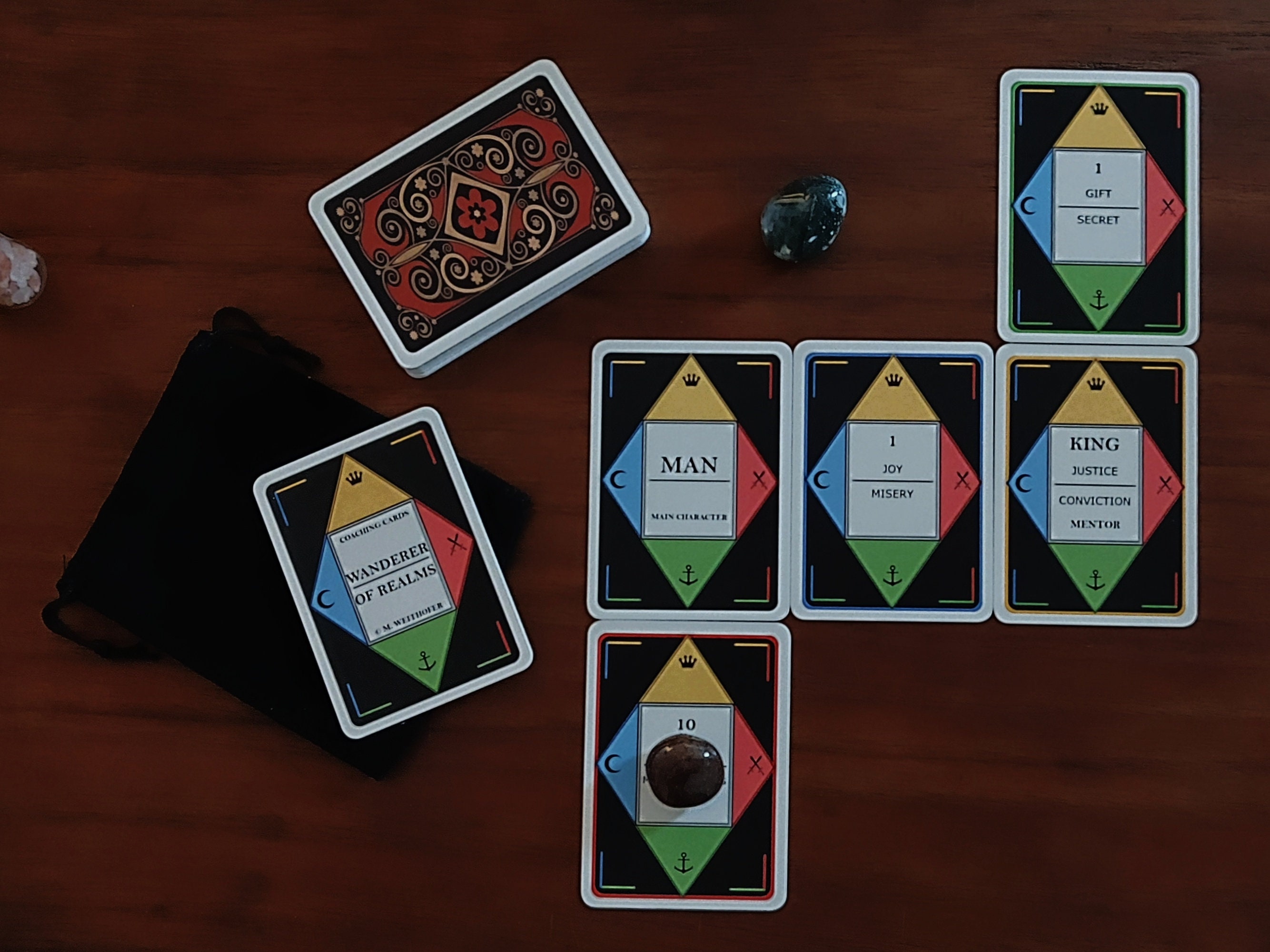 Oracle Cards WANDERER OF REALMS, Divination Card Set for Wiccan Witches ...