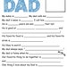 Father's Day Survey Printable | All About Dad Questionnaire | Kids ...