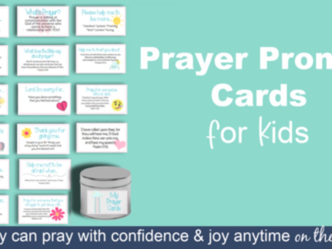 Prayer Prompt Cards for Kids - Printable Christian Prayer Cards, Bible ...