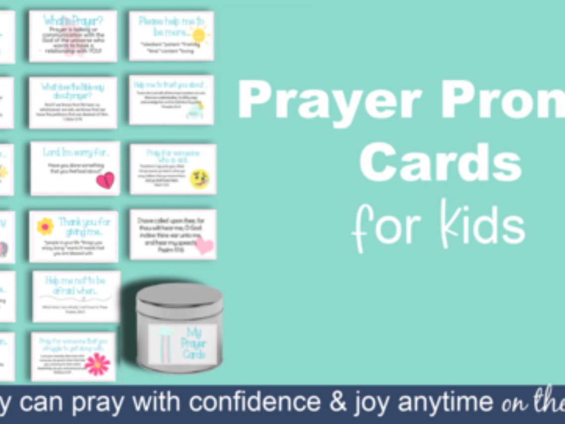Prayer Prompt Cards for Kids - Printable Christian Prayer Cards, Bible ...