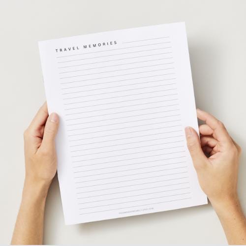 Travel Journal Printable, Travel Memories Pages, Travel Diary, Vacation ...