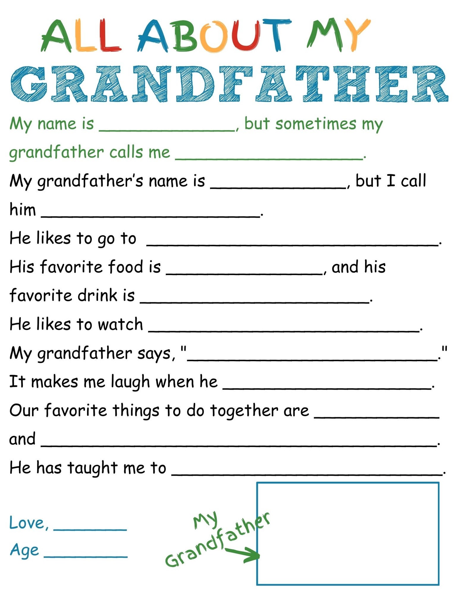Father's Day Survey Printable | All About Dad Questionnaire | Kids ...