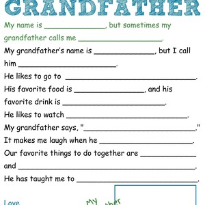 Father's Day Survey Printable | All About Dad Questionnaire | Kids ...