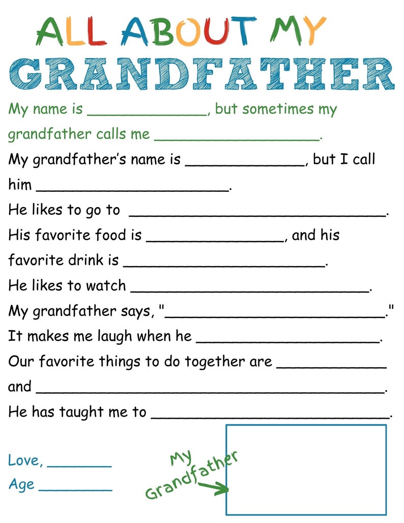 Father's Day Survey Printable | All About Dad Questionnaire | Kids ...