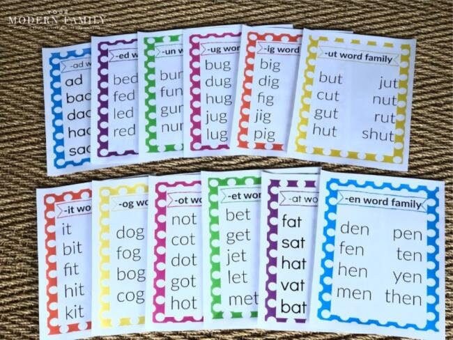 12 Word Family Posters - Etsy