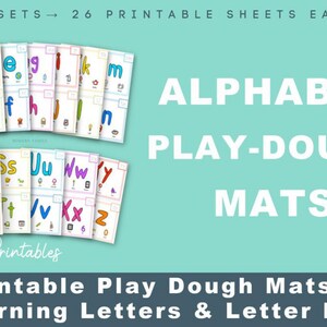 Letter Play Dough Mats - Learn the ABC'S With Play-doh! Two Sets of 26 ...