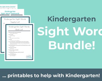 Kindergarten Sight Words to Trace and Write, Kindergarten Sight Words ...