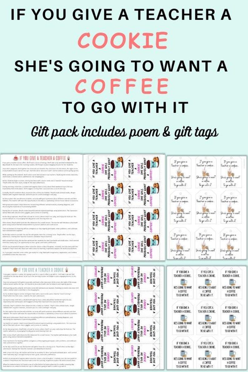 Printable If You Give a Teacher a Cookie She He Will Probably Want Some ...