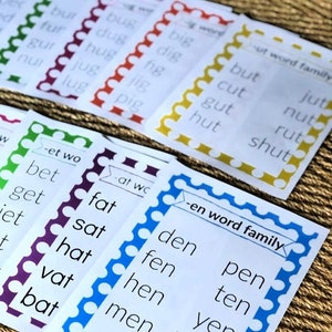 12 Word Family Posters - Etsy