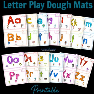 Letter Play Dough Mats - Learn the ABC'S With Play-doh! Two Sets of 26 ...