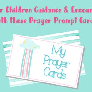 Prayer Prompt Cards for Kids - Printable Christian Prayer Cards, Bible ...