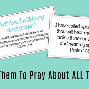 Prayer Prompt Cards for Kids - Printable Christian Prayer Cards, Bible ...