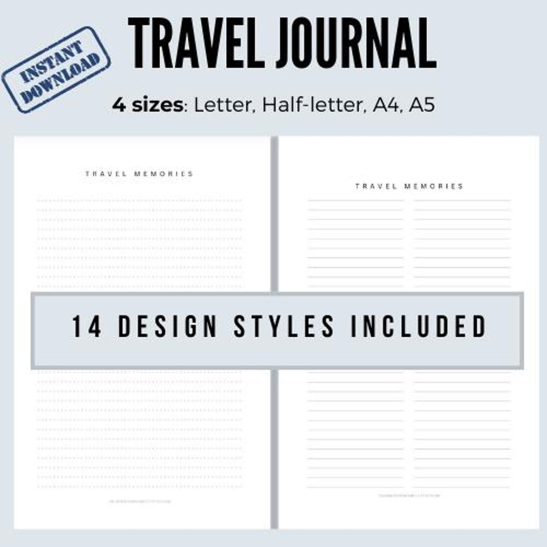 Travel Journal Printable, Travel Memories Pages, Travel Diary, Vacation ...