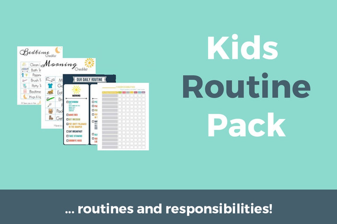 Kids Routine Printable Pack - Etsy