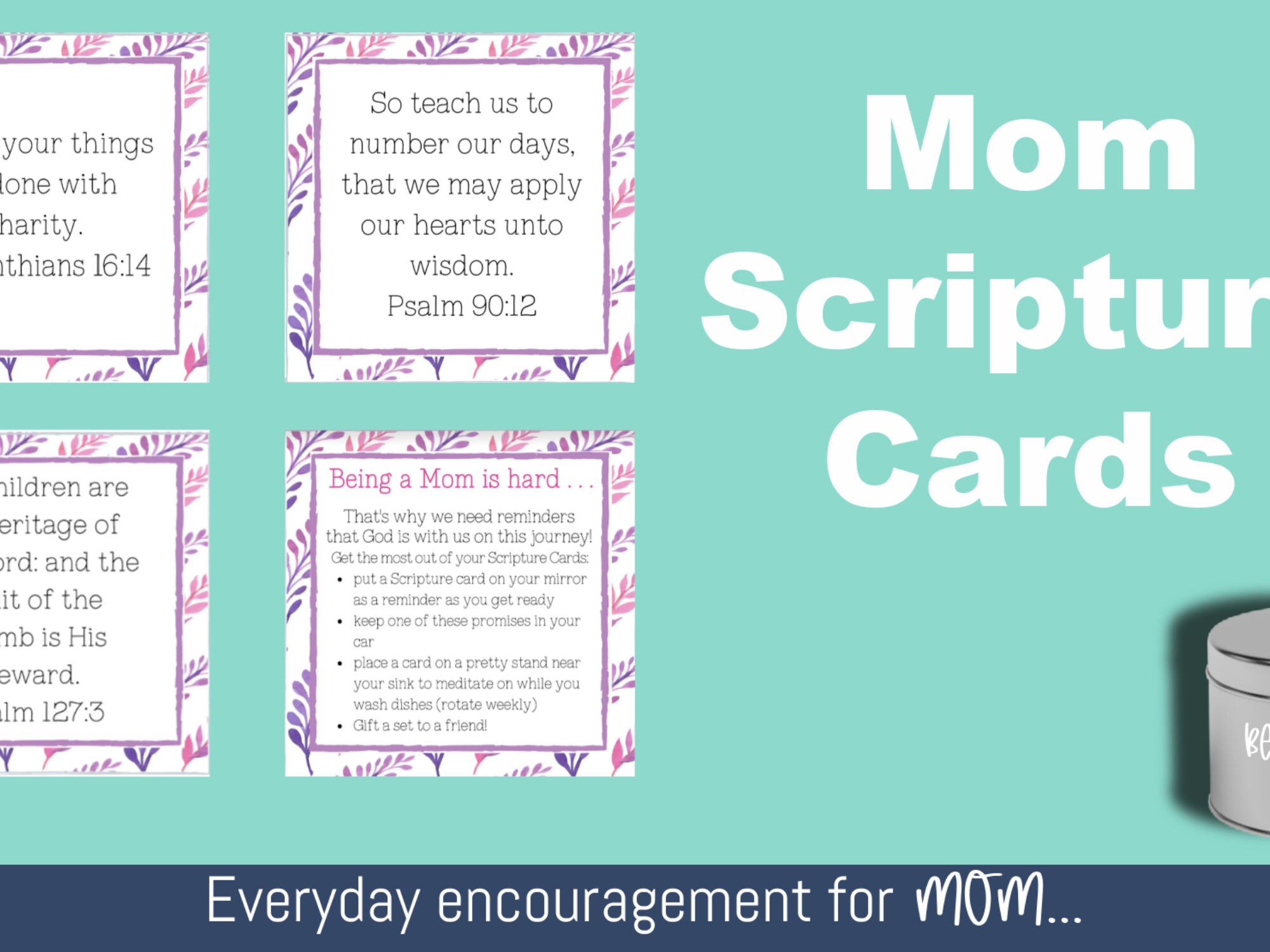 Mom Scripture Cards - Etsy