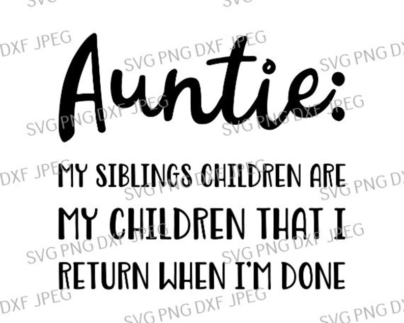 Aunt Definition SVG PNG DXF Silhouette Cameo and Cricut - Etsy