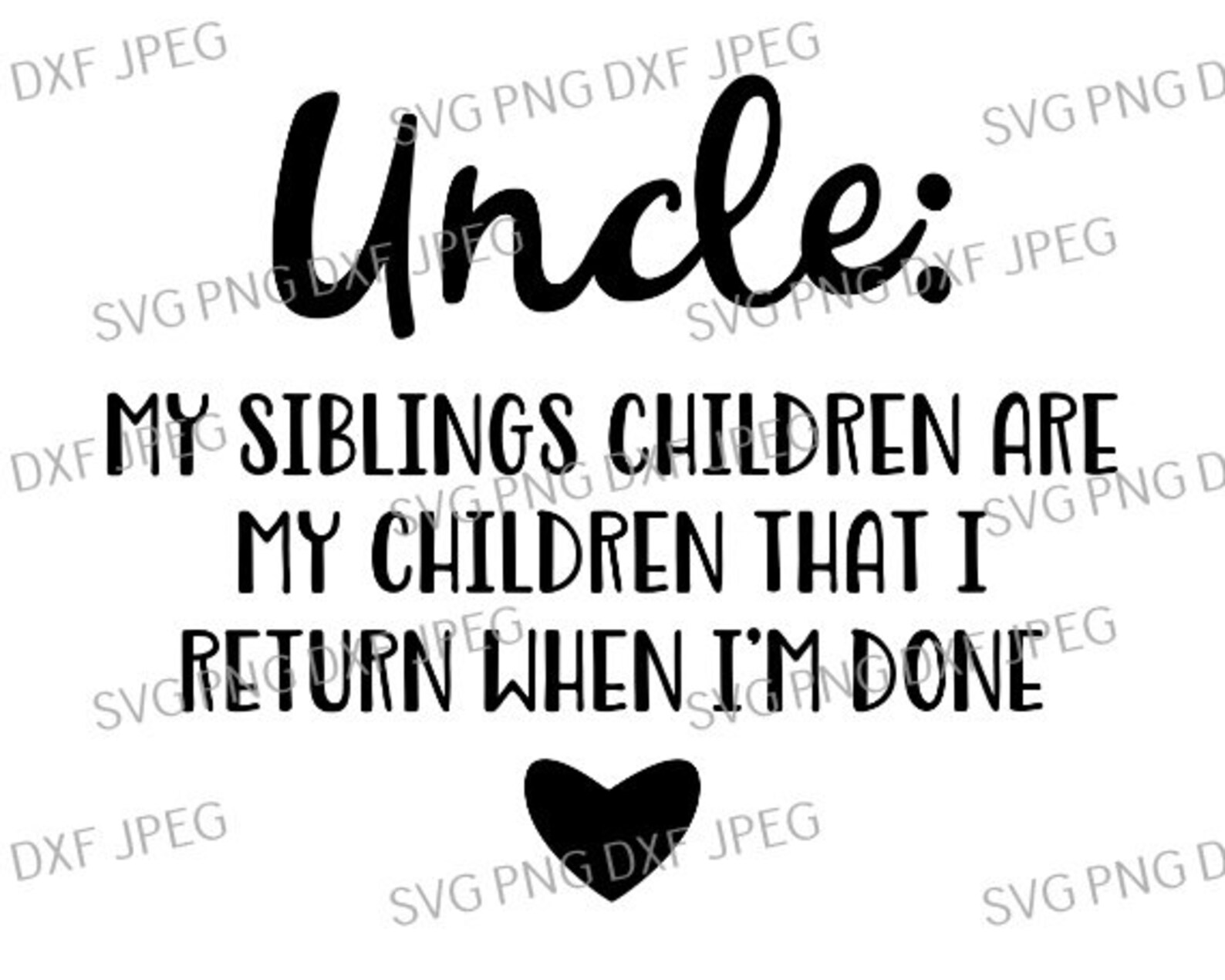 Uncle definition SVG PNG DXF Silhouette Cameo and Cricut | Etsy