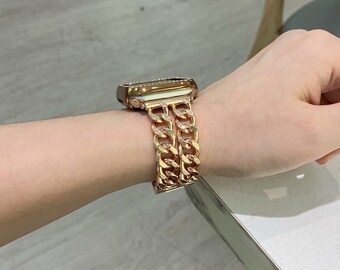 Silver Apple Watch Chain | Etsy