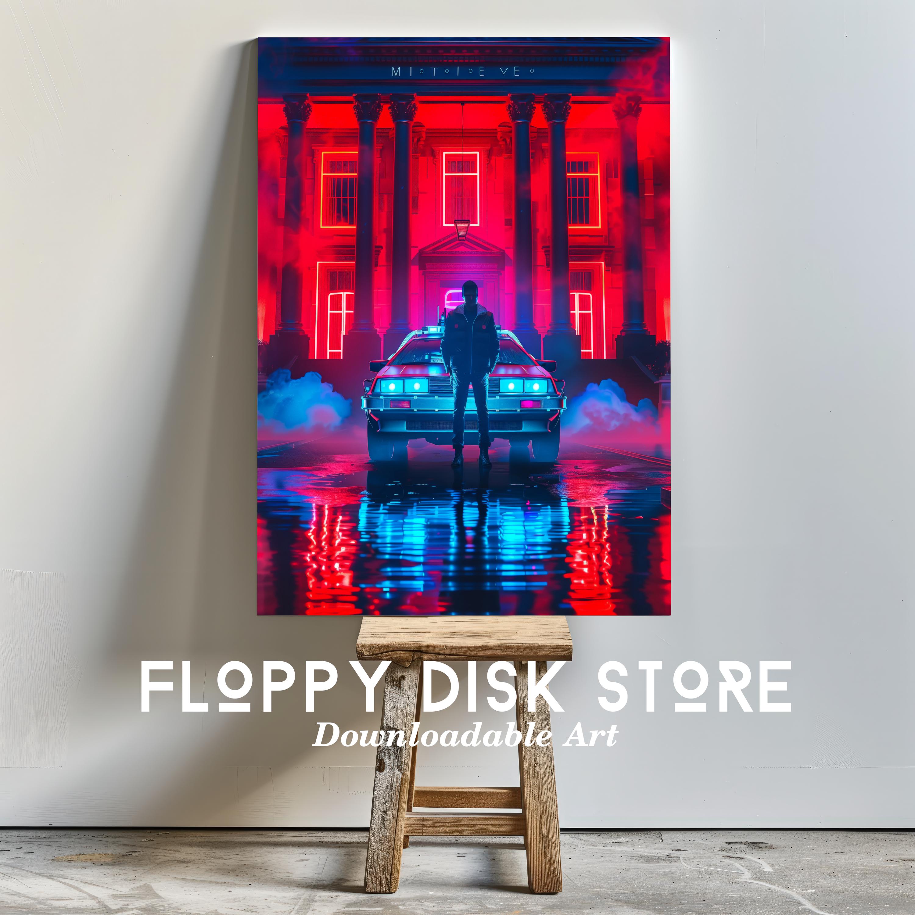 Hyper Realistic Representation of Back to the Future With A Blue Light ...