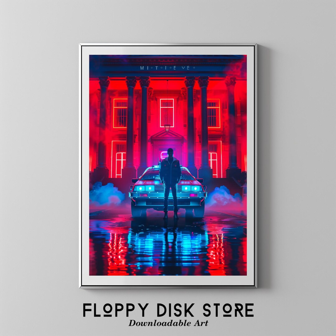 Hyper Realistic Representation of Back to the Future With A Blue Light ...